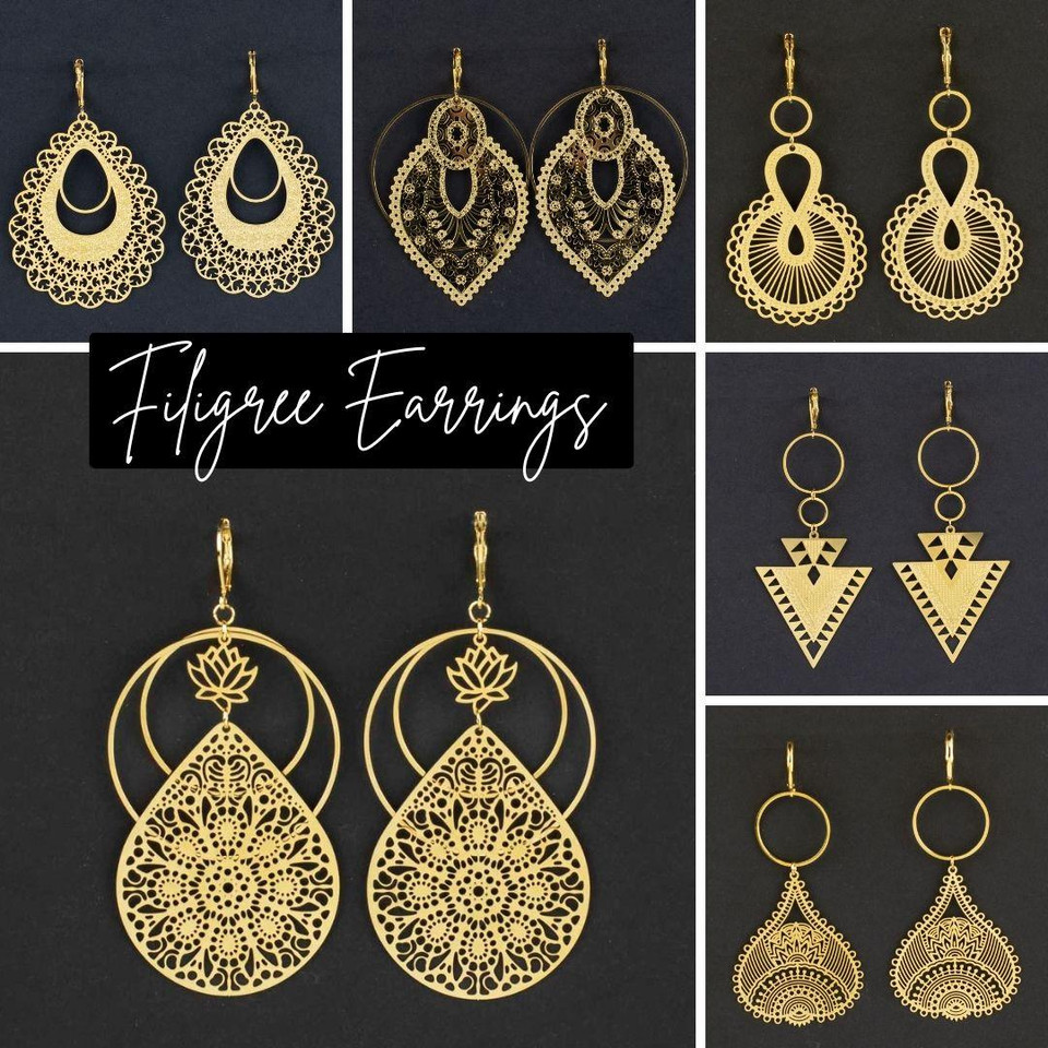 Design Ideas - Earring Designs - Easy DIY Filigree Earrings - Triangle ...