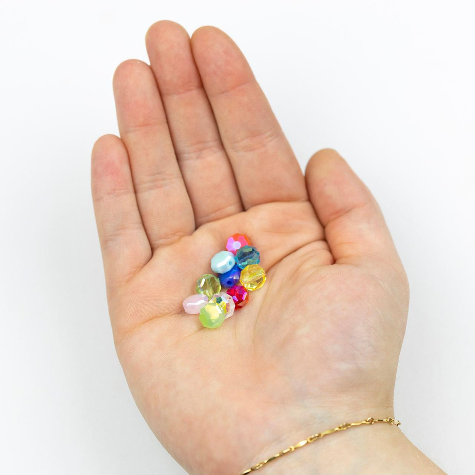 Crystal 8mm Faceted Octagonal Coin Beads - Cherry Tree Beads