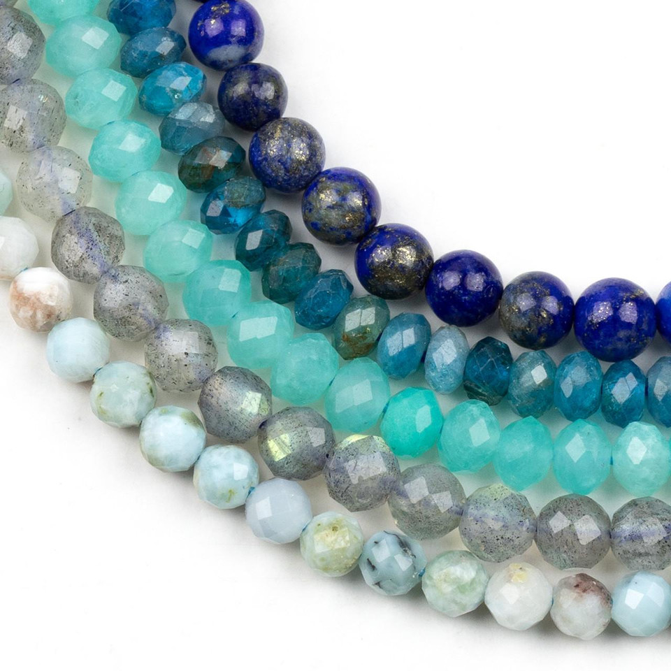 Sea & Sky Gemstone Bead Designer Strand Collection - Cherry Tree Beads