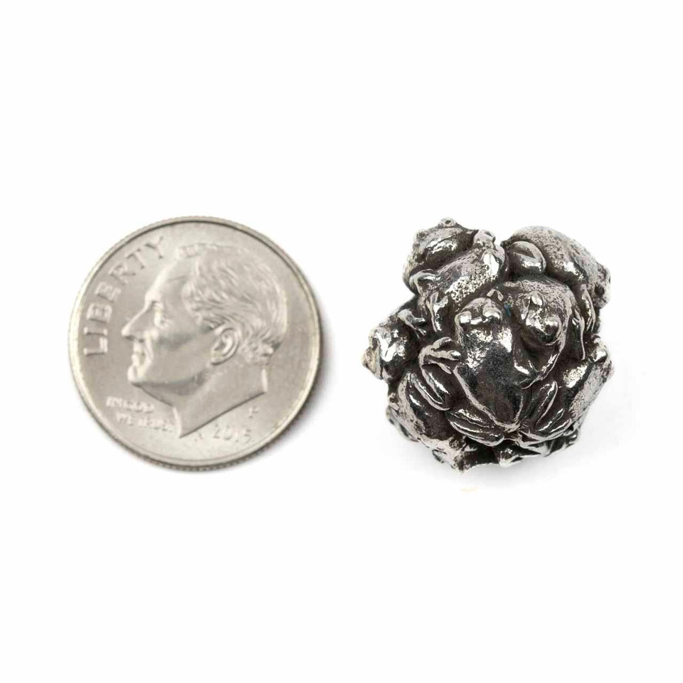 Green Girl Studios Pewter 16x17mm Ball o' Frogs Bead - 1 per bag - Cherry Tree Beads
