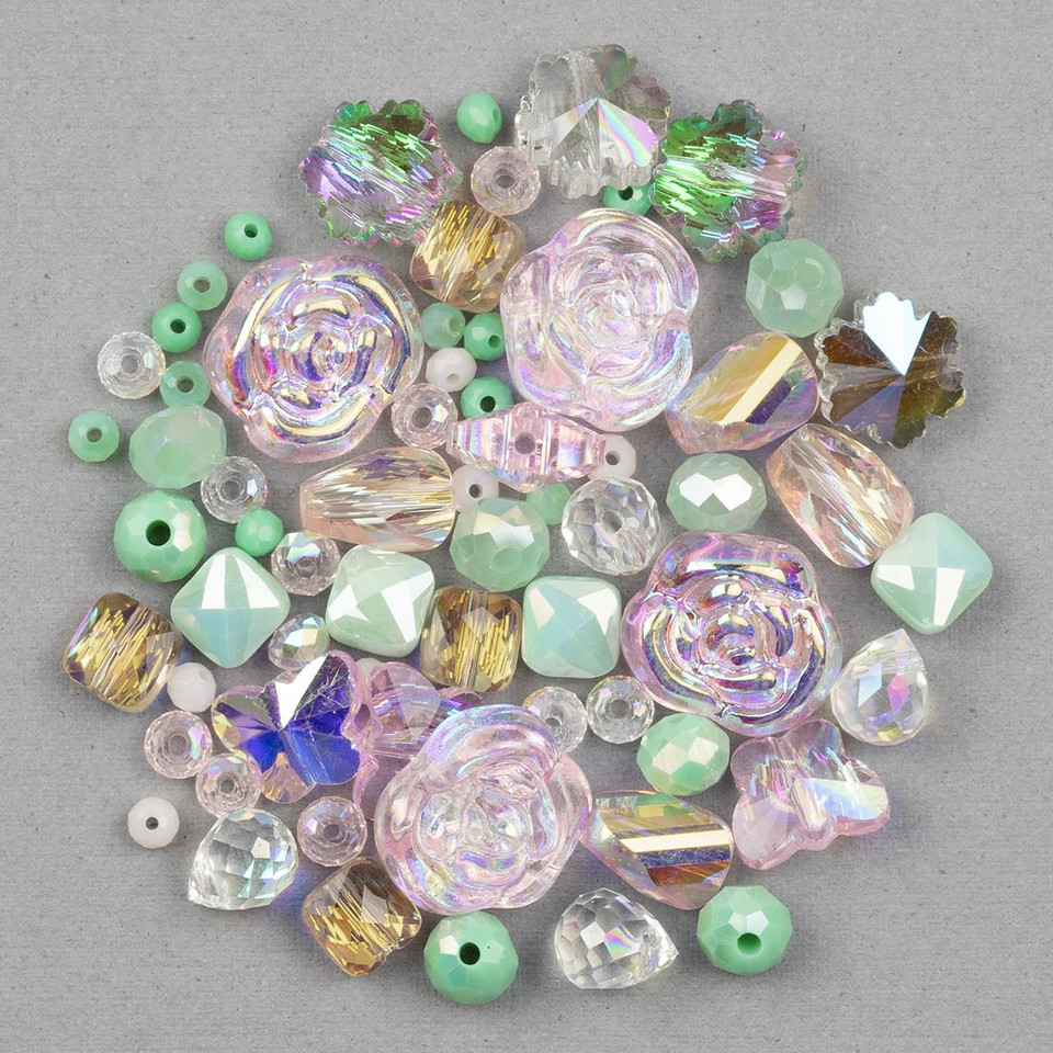 Mint Rose Crystal Bead Designer Collection - Cherry Tree Beads