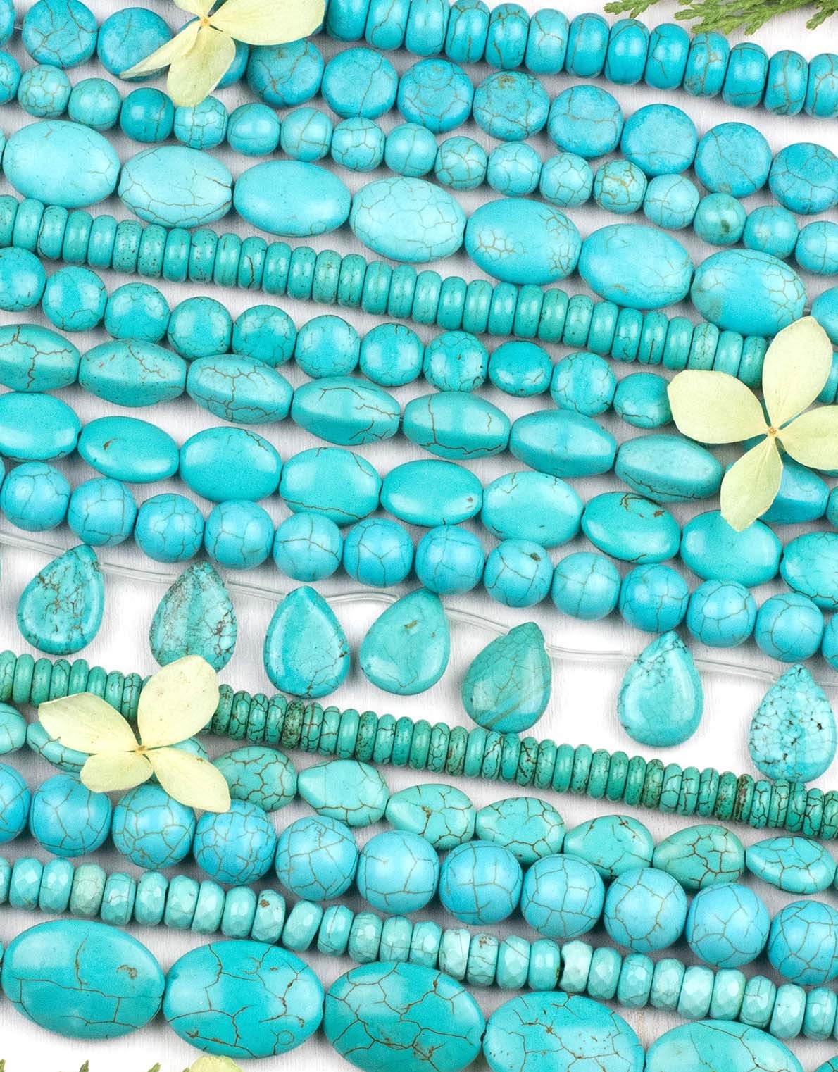 Beads - Gemstone Beads & Pendants - Turquoise Howlite - Cherry Tree Beads