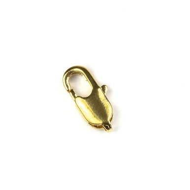 Gold Colored "Pewter" (zinc-based alloy) 6x12mm Lobster Clasps - 6 per ...