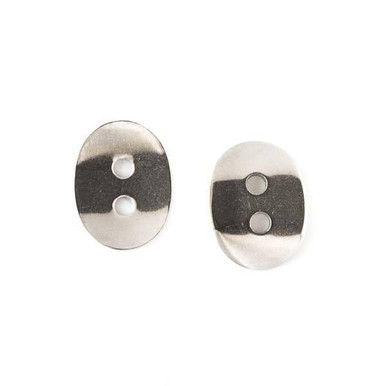 Stainless Steel 11x14mm Curved Button Clasp - 6 per bag - CTBP150401ss