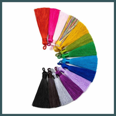 3" Silky Thread Tassels - 2 per bag - Cherry Tree Beads
