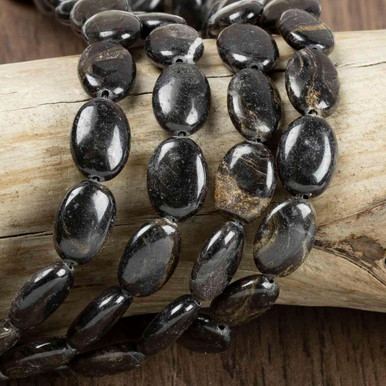 Stromatolite - Turtle Shell Agate approx. 10x14mm Oval Beads