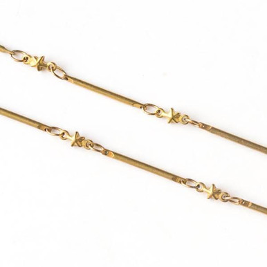 Raw Brass Chain with 2.5x3.5mm Small Oval Links alternating with 3x6mm ...