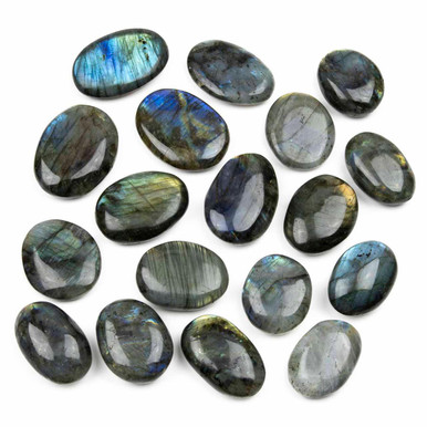 Natural Labradorite Pebble Palm Stone Specimen - 1 per bag