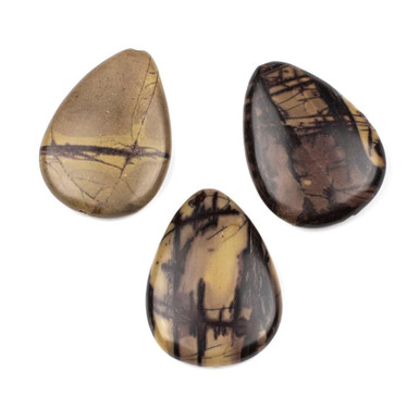 Purple Cherry Creek Jasper 30x40mm Teardrop Center Through Drilled ...