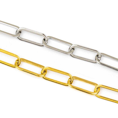 Stainless Steel 6.5x16mm Paper Clip Chain