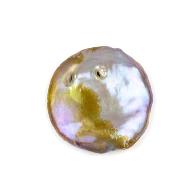 Fresh Water Pearl approx. 25-28mm Pink and Tan Keishi Pendant - 1 per bag