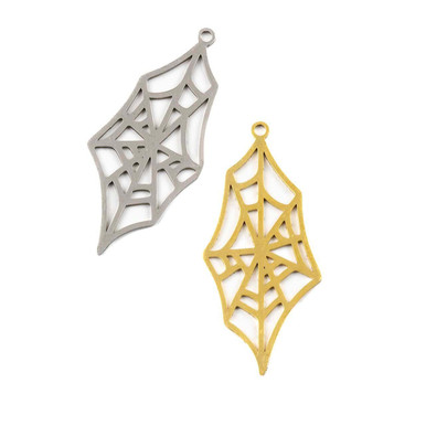 304 Stainless Steel 18x38mm Spider Web Components - 2 per bag - Cherry ...