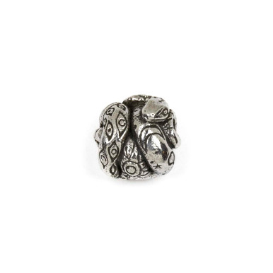 Green Girl Studios Pewter 15x17mm Cryptic Snake Bead with a 2.5mm Hole ...