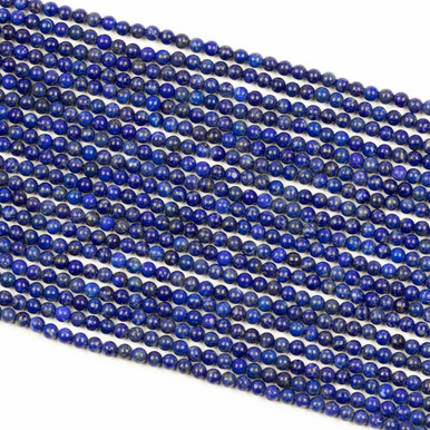 Lapis Grade AA 3mm Round Beads - 16 inch strand