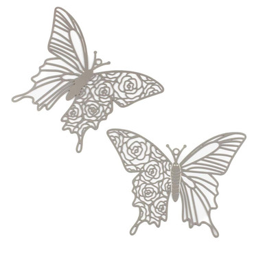 Silver Stainless Steel 46x59mm Butterfly Link Components- 2 per bag