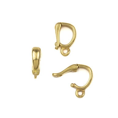 Brass Pendant Bail - 7x10mm, Small with Snap-Lock Closure, Open Loop ...