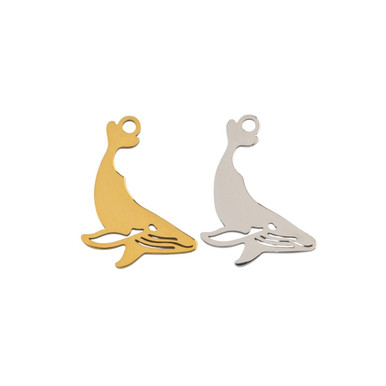 304 Stainless Steel 12.5x19mm Blue Whale Charms - 2 per bag - Cherry ...