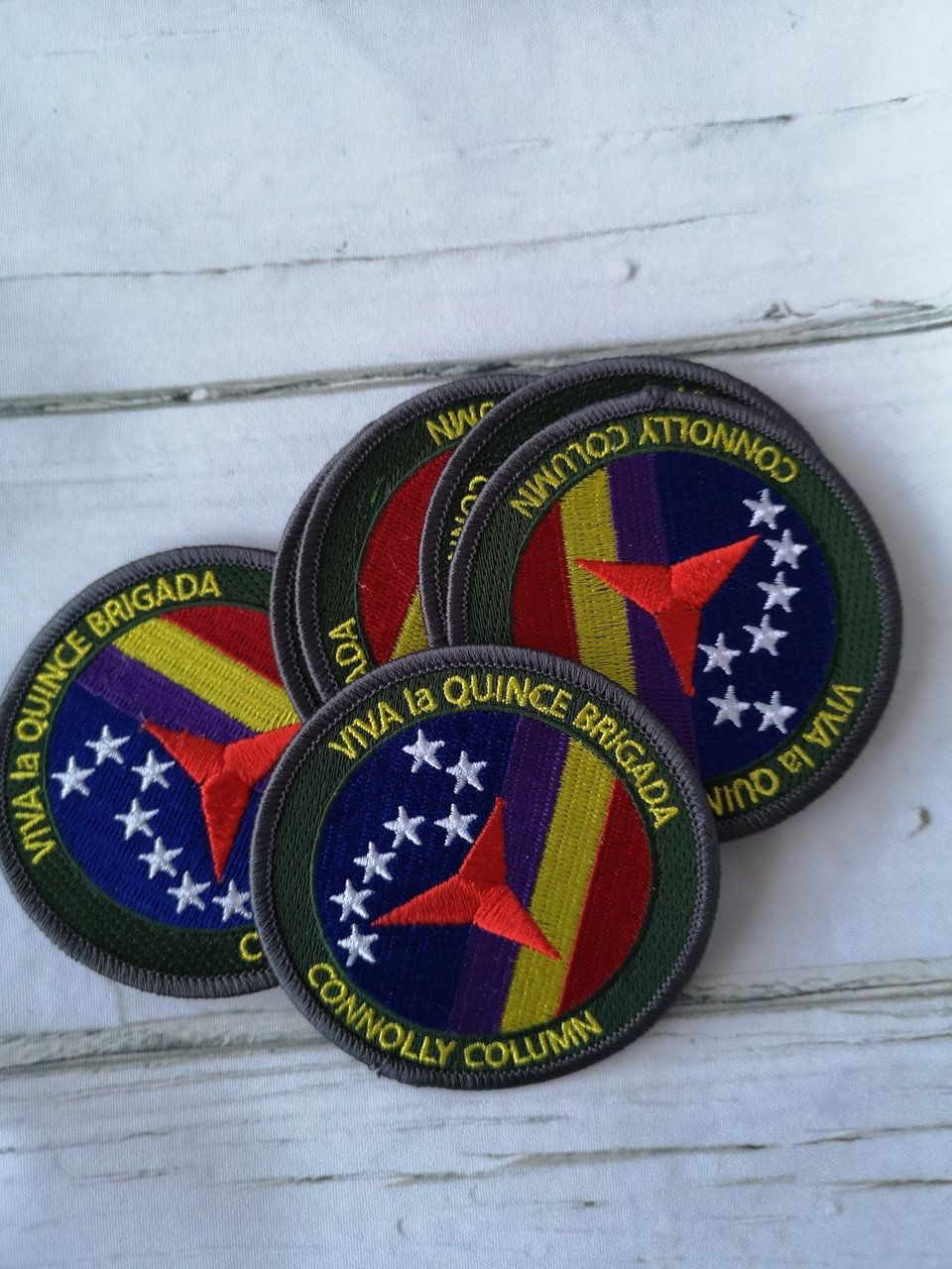 Viva la Quince Brigada Connolly Column Iron on embroidered patch ...