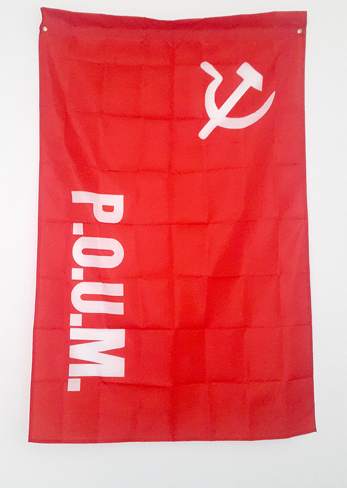 POUM (PARTIDO OBRERO DE UNIFICACIÓN MARXISTA) REPRODUCTION FLAG ...