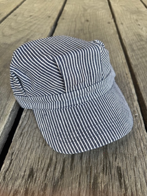 Hickory Stripe Railroad Engineer Cap