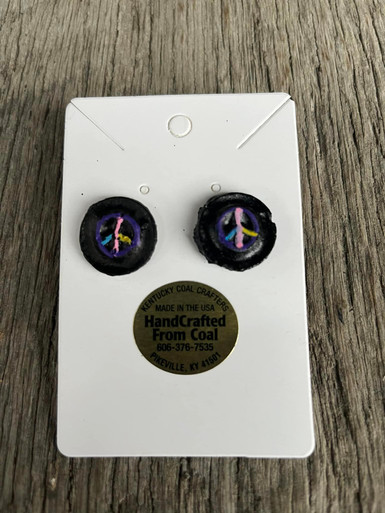 Peace Sign Stud Earrings