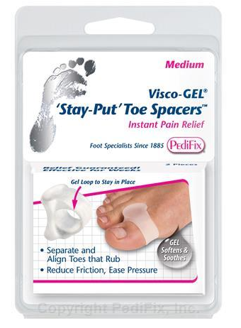 PediFix Visco-GEL Stay-Put Toe Separators - Kintec: Footwear and Orthotics