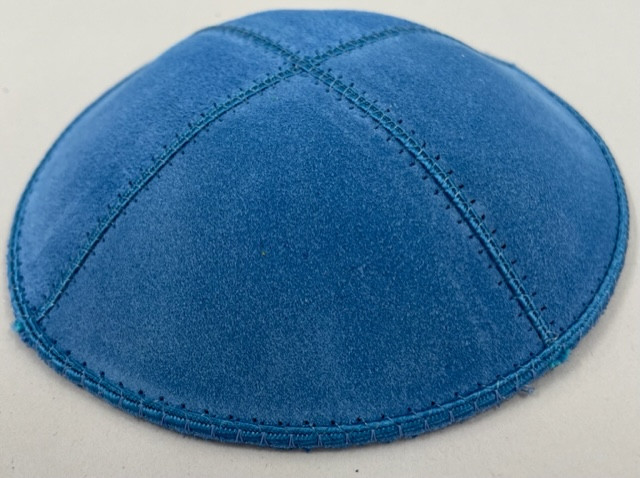 Personalized Wedgewood Suede Kippah - Your Holy Land Store