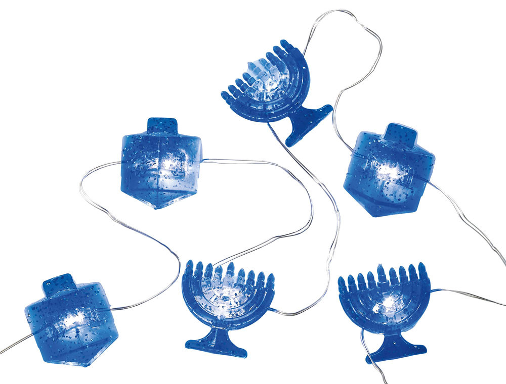 Chanukah String Lights with Dreidels & Menorahs - Your Holy Land Store