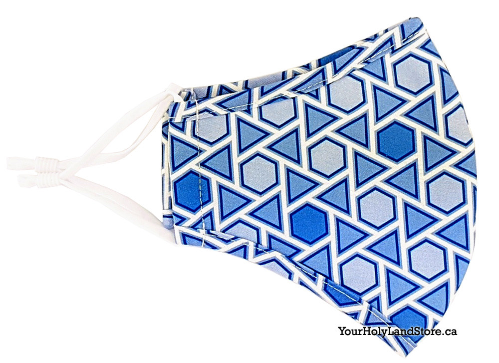 Stars of David Cotton Face Mask - Adult Size - Your Holy Land Store