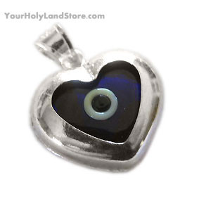 EVIL EYE HEART PENDANT