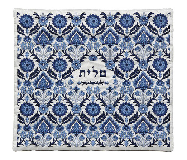 Tallit Bag - Blue Floral Design - Your Holy Land Store