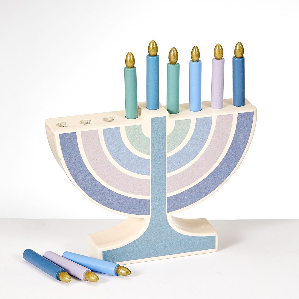 Mini Wood Menorah - Your Holy Land Store