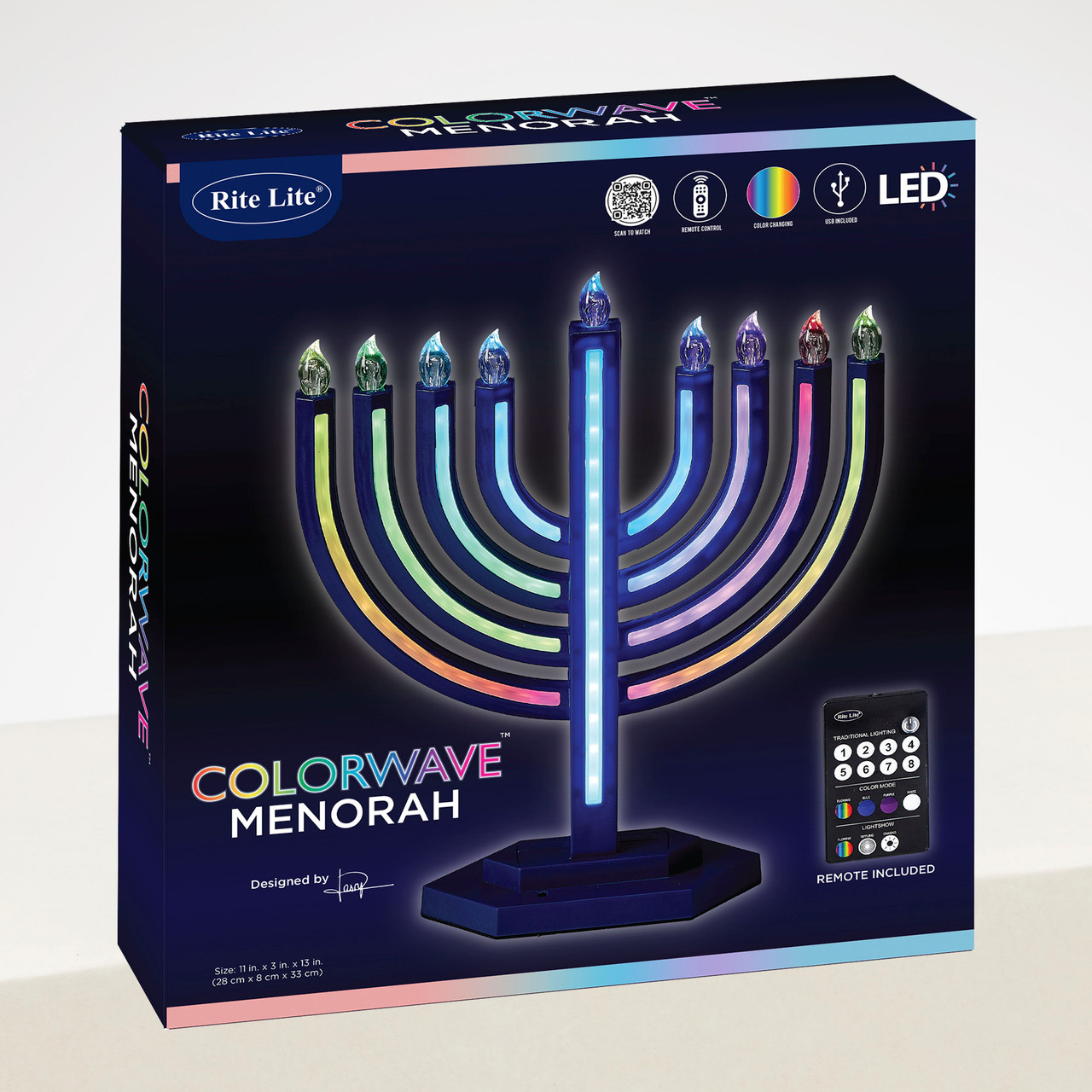 LED Menorah With Color Changing Lights - Your Holy Land Store