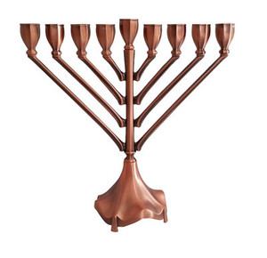 Copper Hanukkah Menorah - Your Holy Land Store