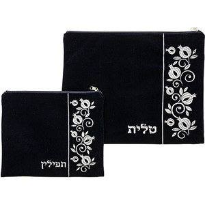 Black Velvet Tallit Tefillin Bags