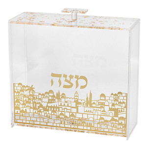 Acrylic Matzah Box with Lid - Your Holy Land Store