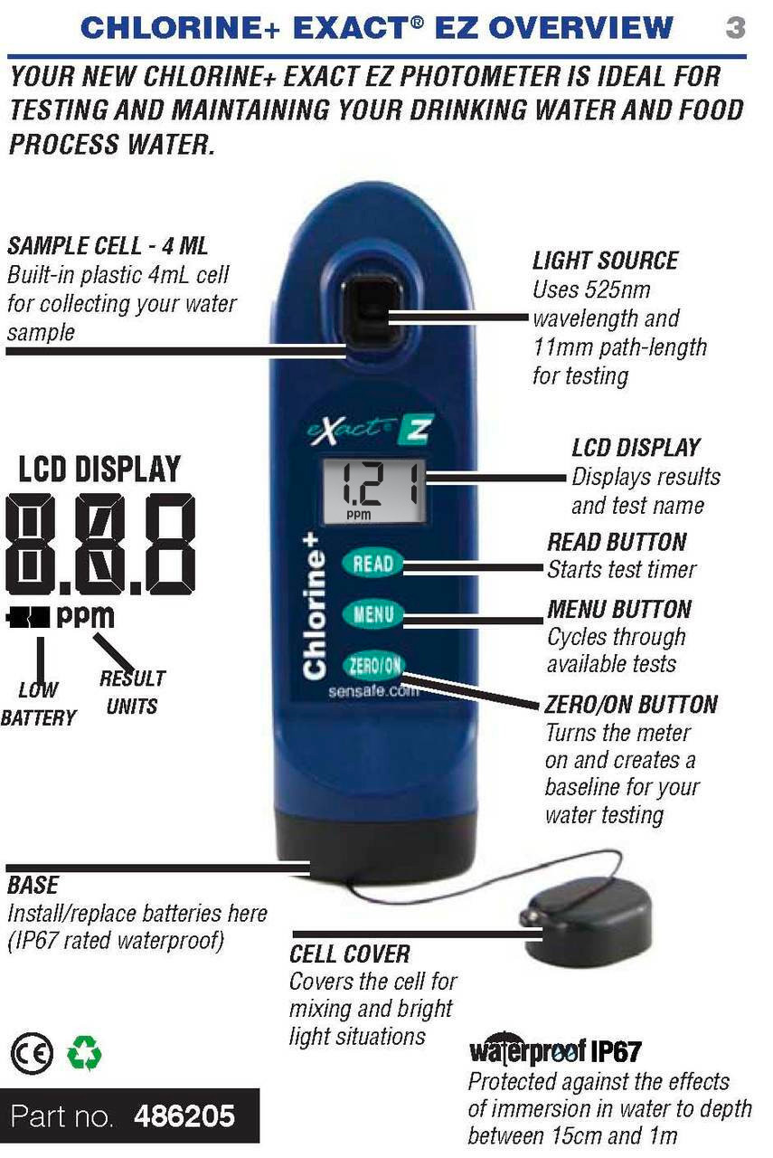 Chlorine + eXact® EZ Photometer - QA Supplies