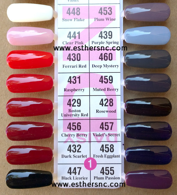 DND COLOR CHART SAMPLE ONLY CHART #8