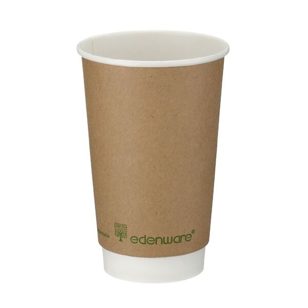 Double Wall Compostable Coffee Cup (Case 500) - InteliBEE Medical ...
