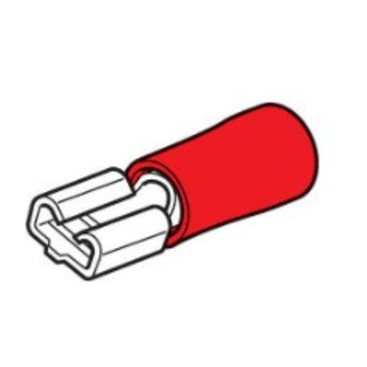 Crimp Terminal Female Blade Red - Australian Boating Supplies