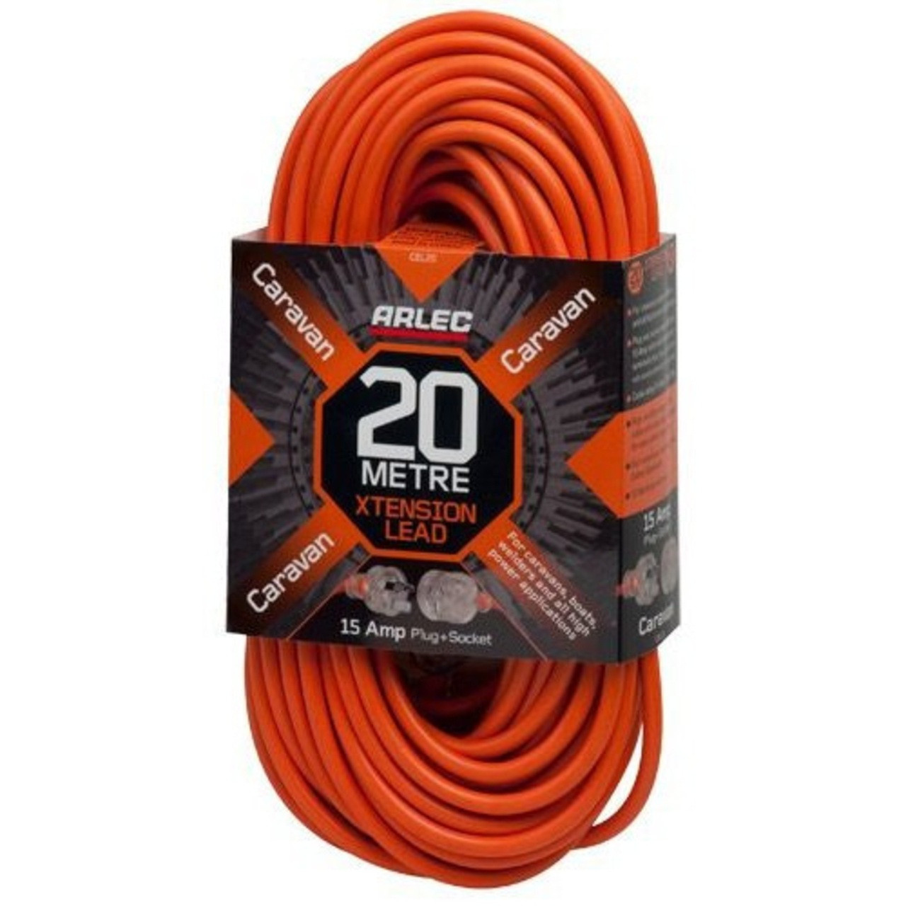 Heavy Duty Extension Power Lead 15amp 20m
