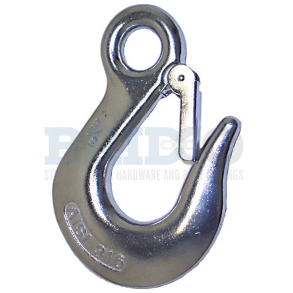 Eye Slip Hook + Safety Catch 12mm - Australian Boating Supplies