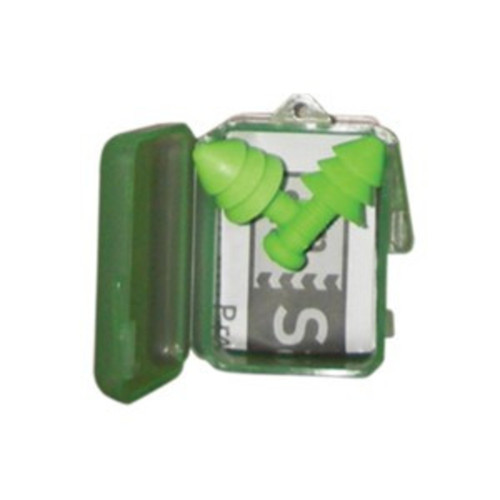 Protect your ears with there Reusable Green Ear Plugs and case