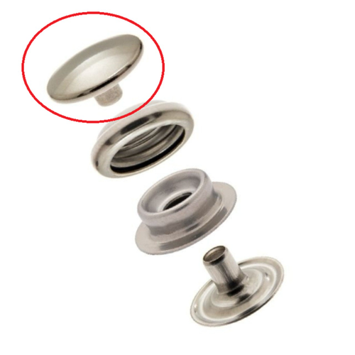 Press Stud Caps made from 316 Stainless Steel