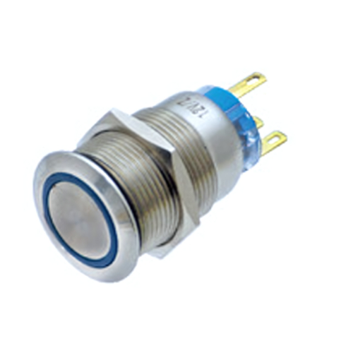 Blue Marine Grade Push Button 12V