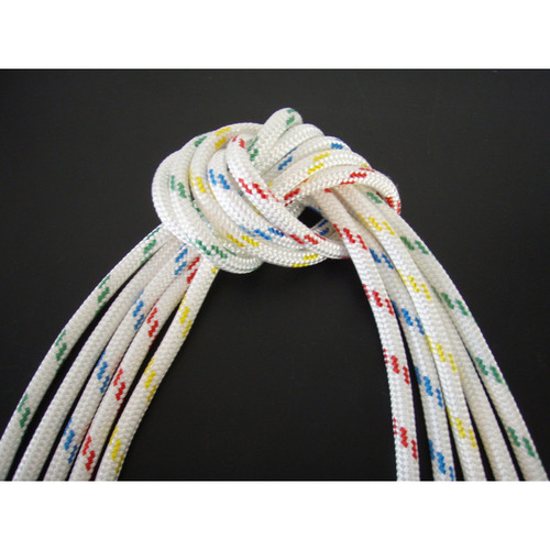 6mm x 1m Red Fleck Double Braid Polyester Rope