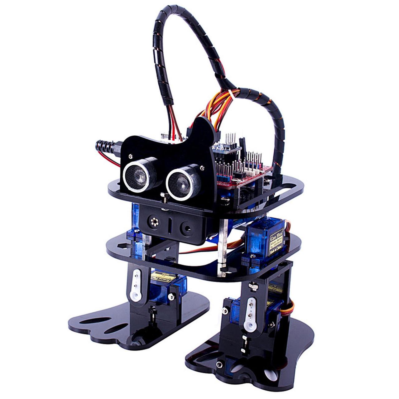 4 DOF Acrylic Robot arm arduino - Size: 14.5x9.5x14cm
