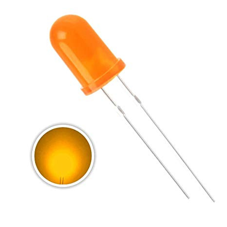 5mm Orange LED Diode Light - 2V-2.2V Forward Voltage.