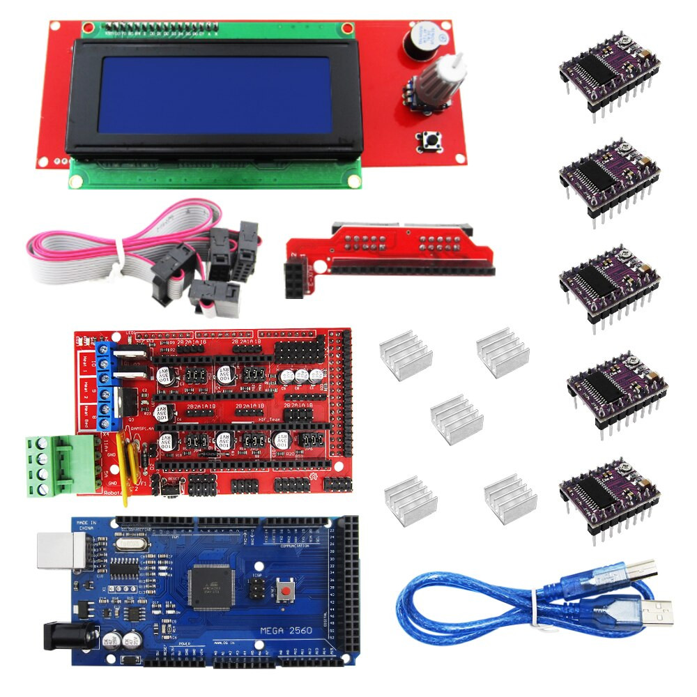 3D Printer Kit (RAMPS 1.4+2004 LCD+PCB Heat Bed MK2B)