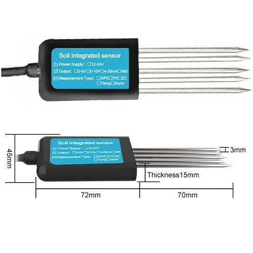 3-in-1 Integrated Sensor Temperature + Humidity + PH